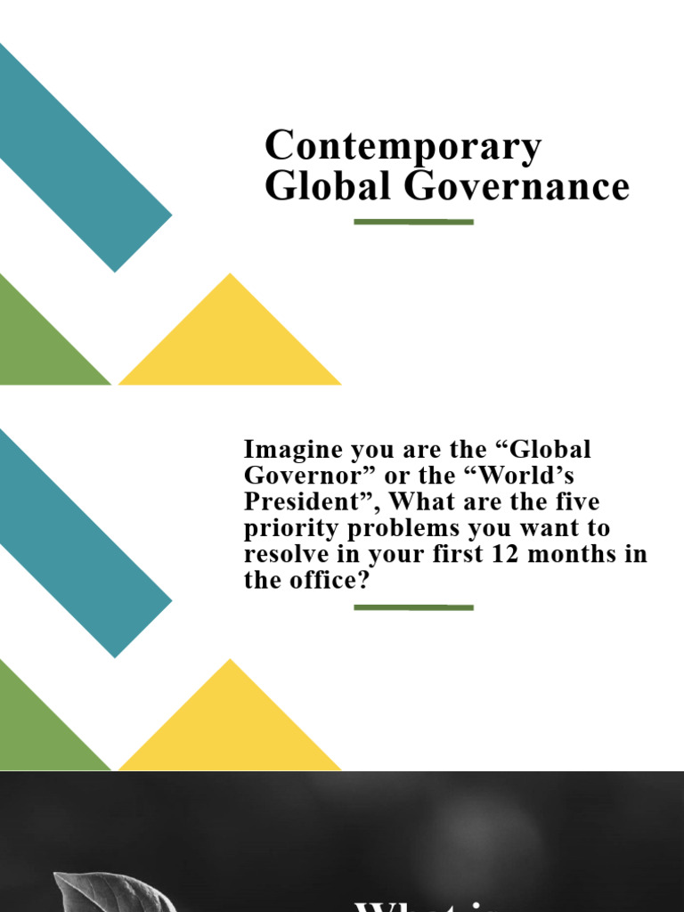 Global Governance: Key Challenges Ahead | PDF | United Nations ...