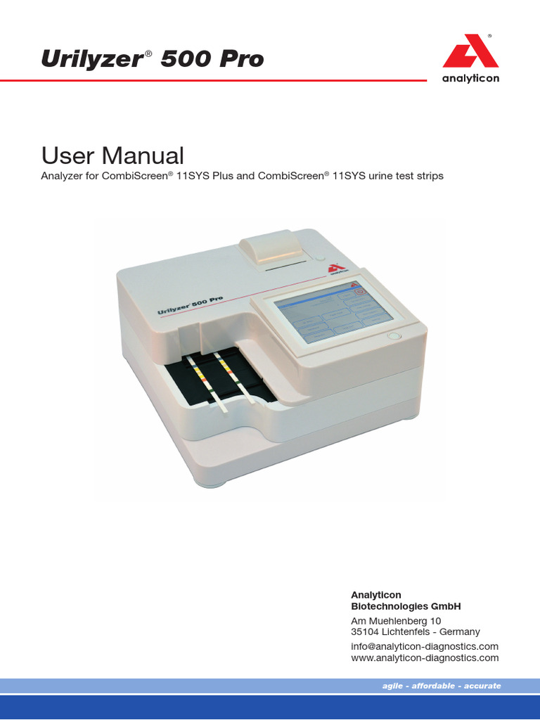 Urilyzer 500 Pro | PDF | Computer Keyboard | Usb
