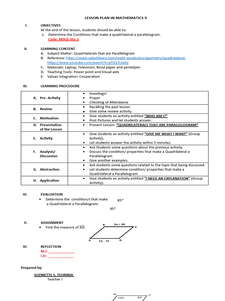 LP 9 | PDF | Lesson Plan | Behavior Modification