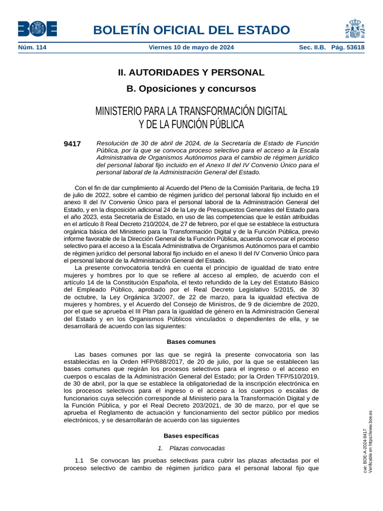 Boe A 2024 9417 | PDF | Gobierno | Gobernancia
