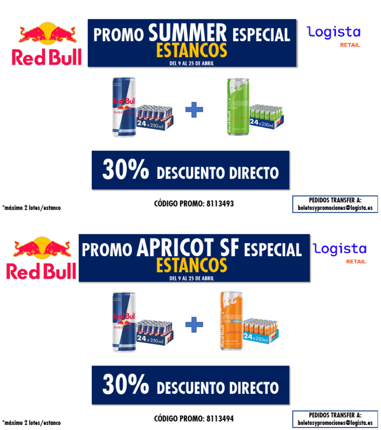 PROMO RED BULL 30% (Abril) | PDF