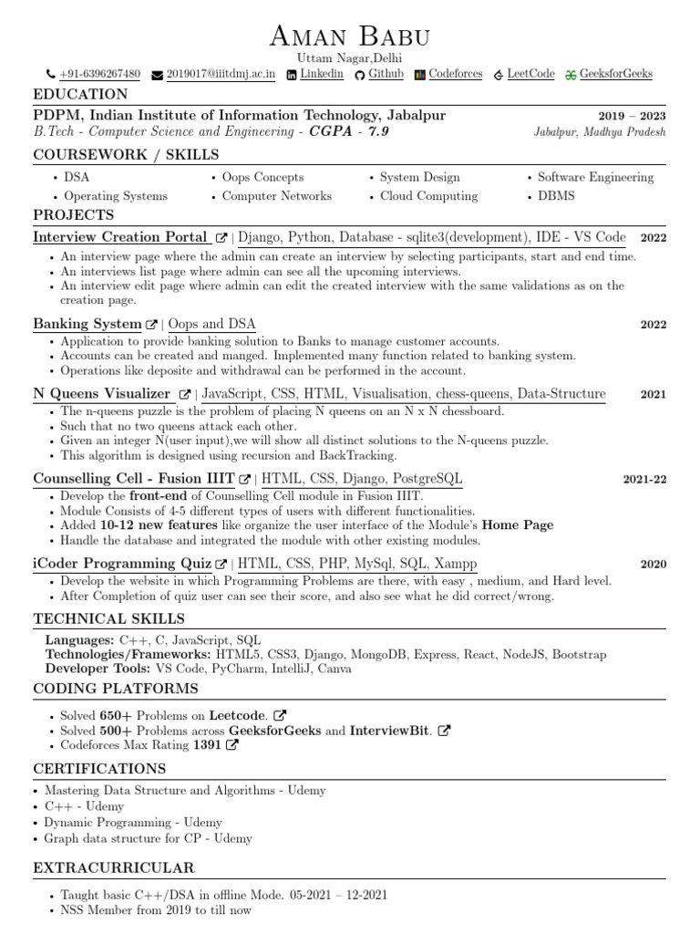 Aman Babu For Off Campus | PDF | Databases | Computing