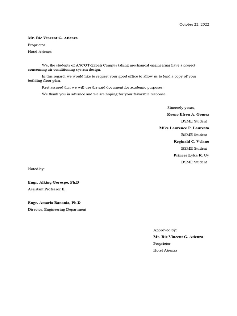 Request Letter | PDF