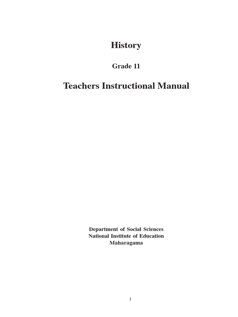 Teachers Guide Pdf Teachers Sri Lanka