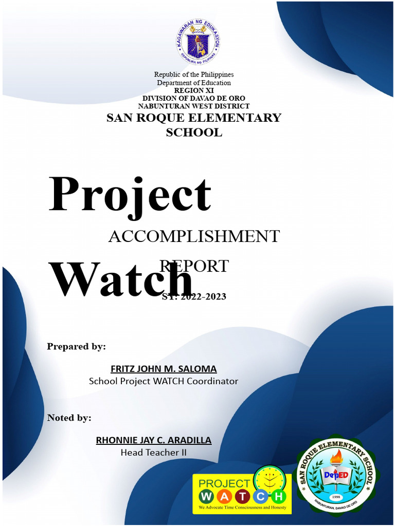 Project WATCH Accomplishment Report 2022-2023 | PDF | Career & Growth