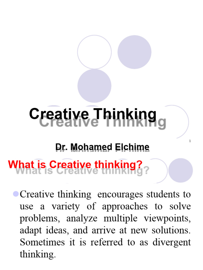 Lecture 1 DBA | PDF | Thought | Creativity Lecture 1 DBA | PDF | Thought | Creativity