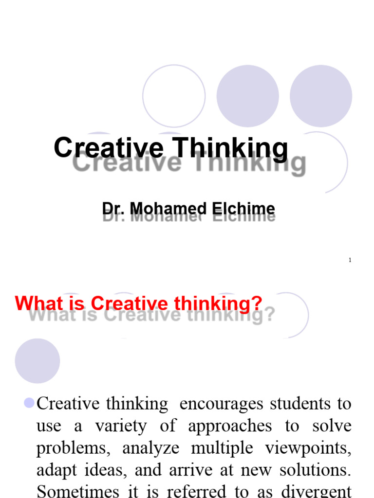 Lecture 1 DBA - Merged | PDF | Thought | Creativity