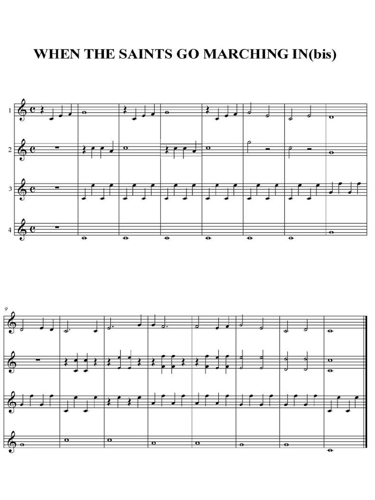 Saints Go Marching in | PDF