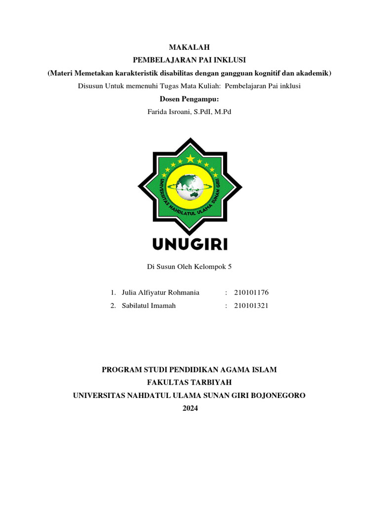 Pembelajaran Pai Inklusi Kel 05 | PDF