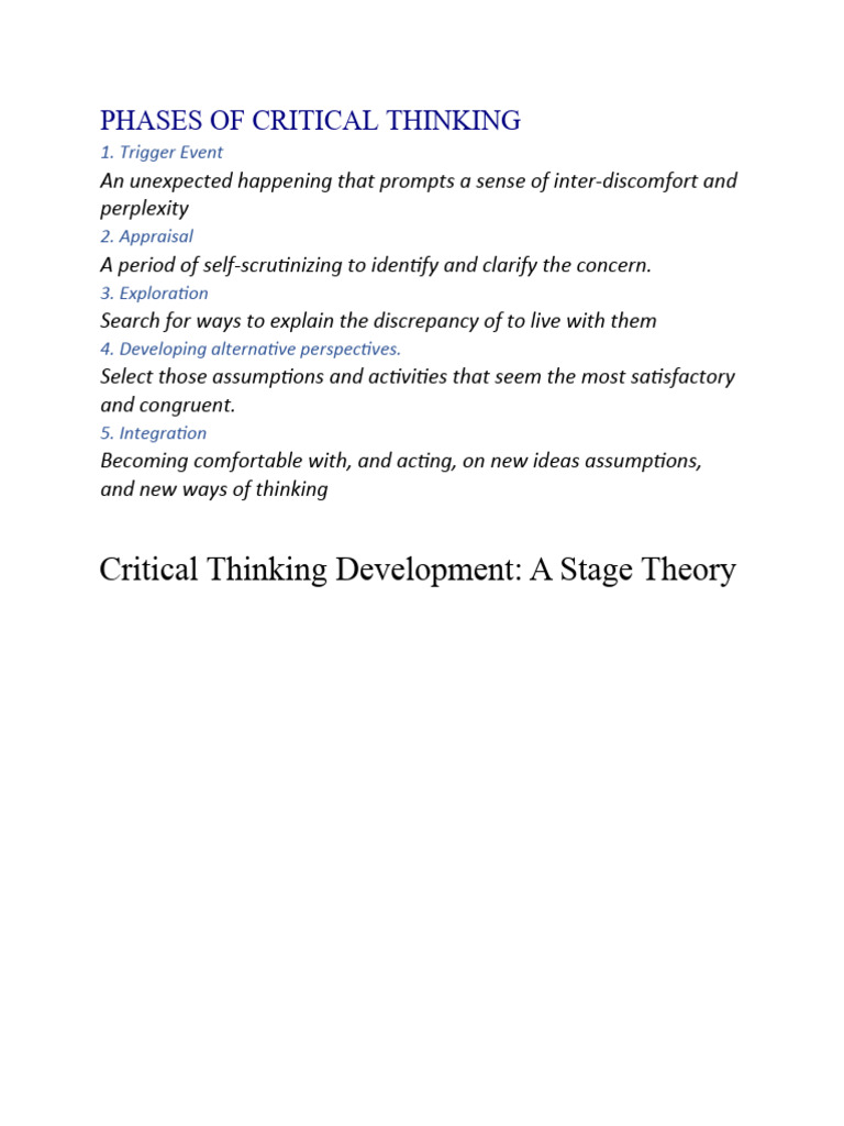 4th Lecture | PDF | Thought | Critical Thinking