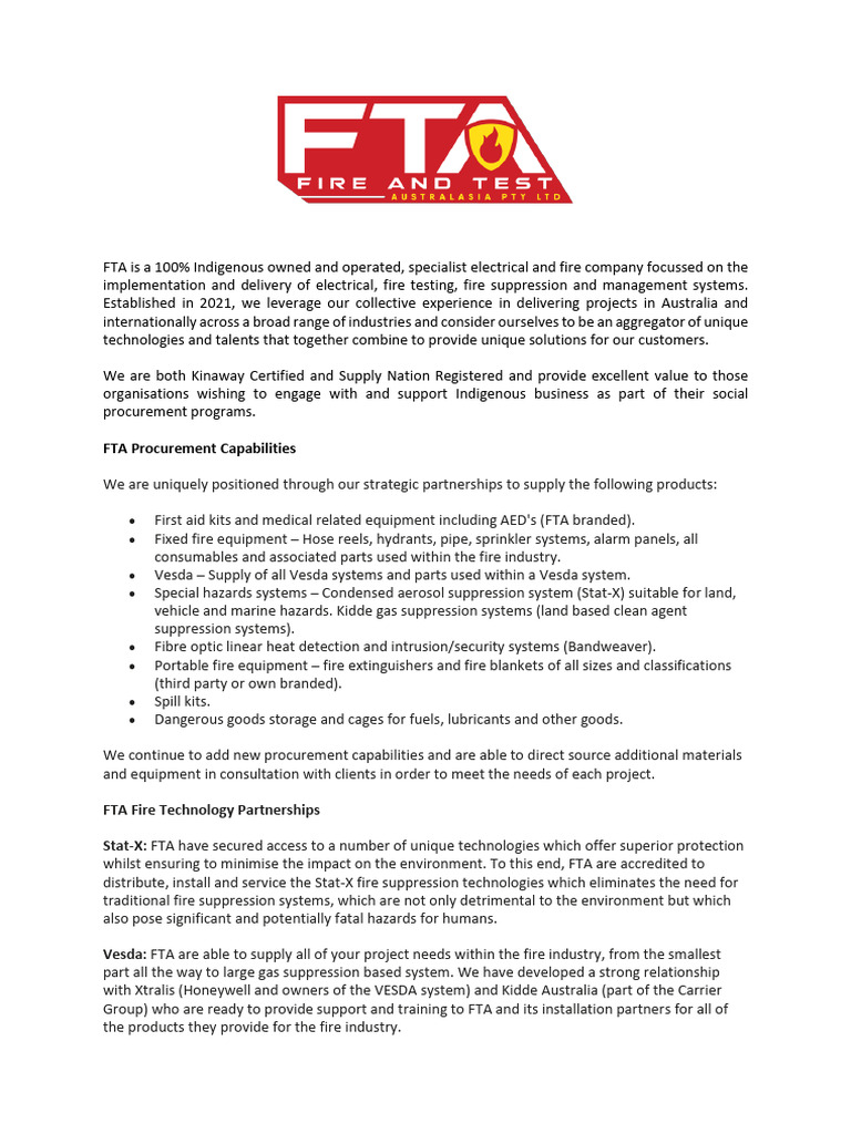 FTA - Procurement Capability | PDF | Firefighting | Fires