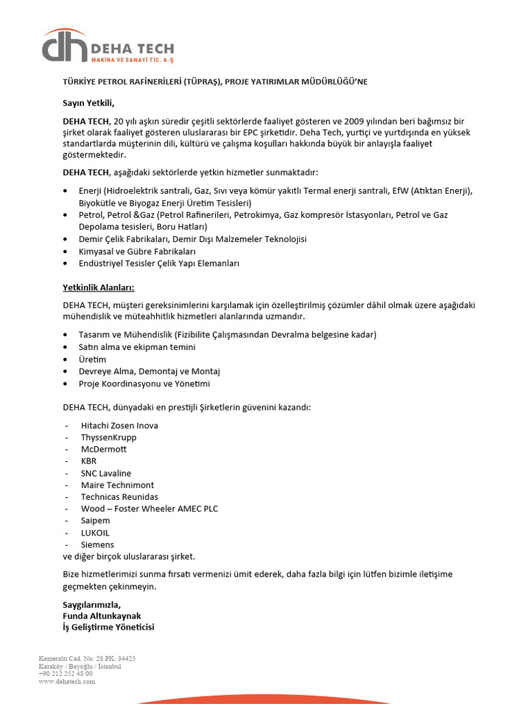 Deha Tech Makina Antetli - SONNNN | PDF