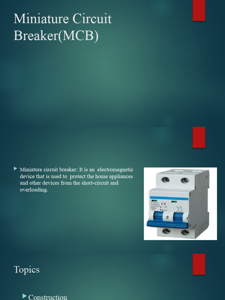 Miniature Circuit Breaker | PDF | Science & Mathematics