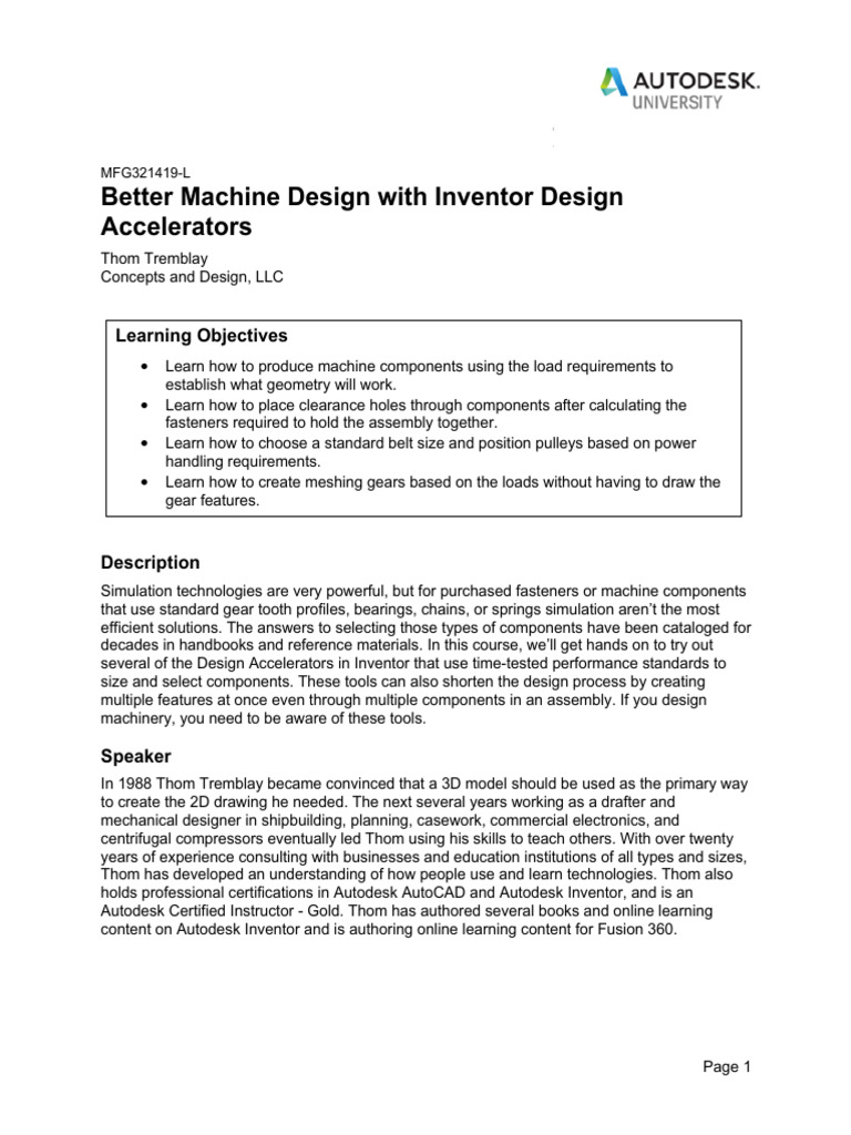 Autodesk Inventor - Design Accelerator | PDF | Gear | Belt (Mechanical)