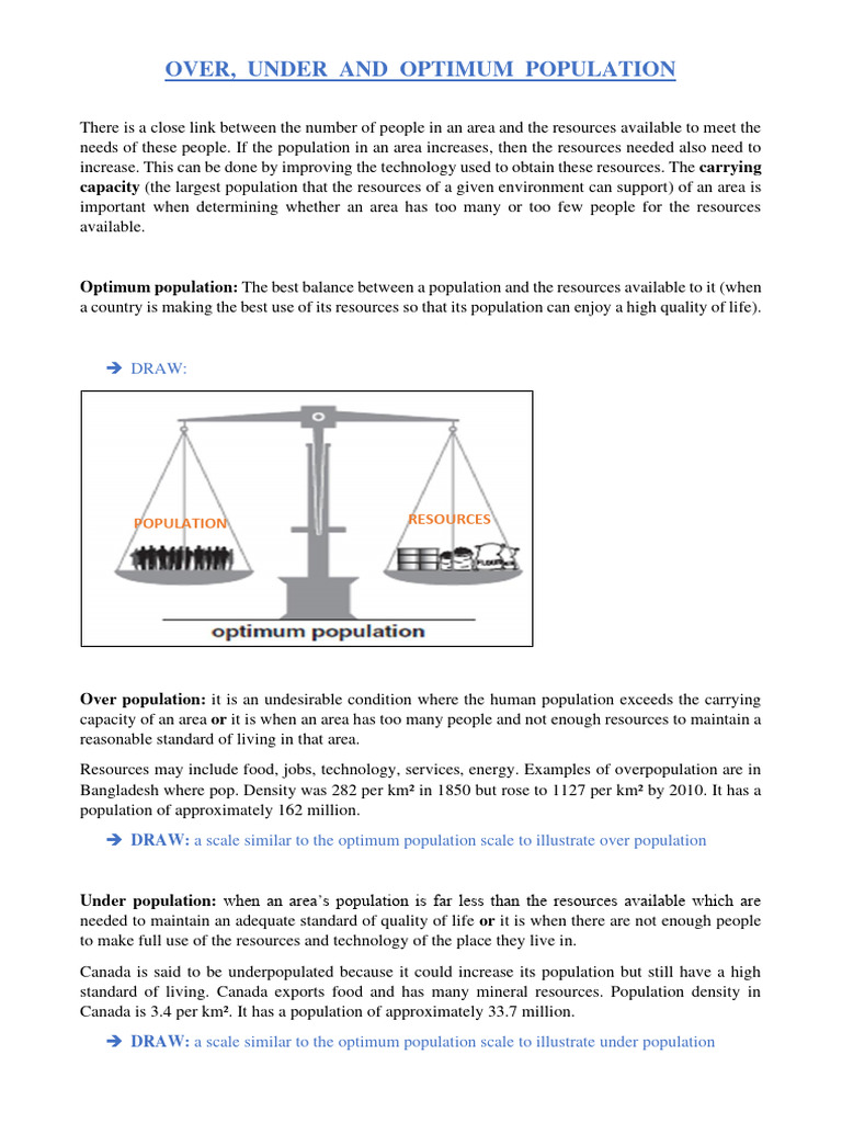 Population Pt2 - Over Under and Optimum Population | Download Free PDF ...