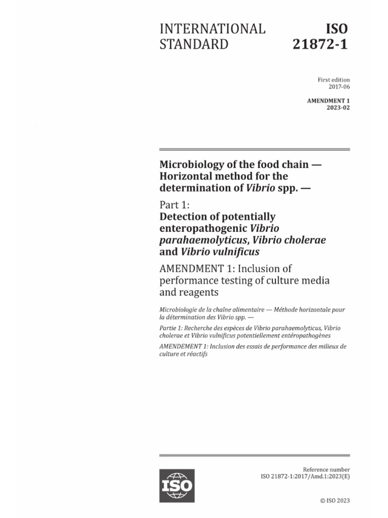 Iso 21872 - 1 Amd 1-2023 | PDF