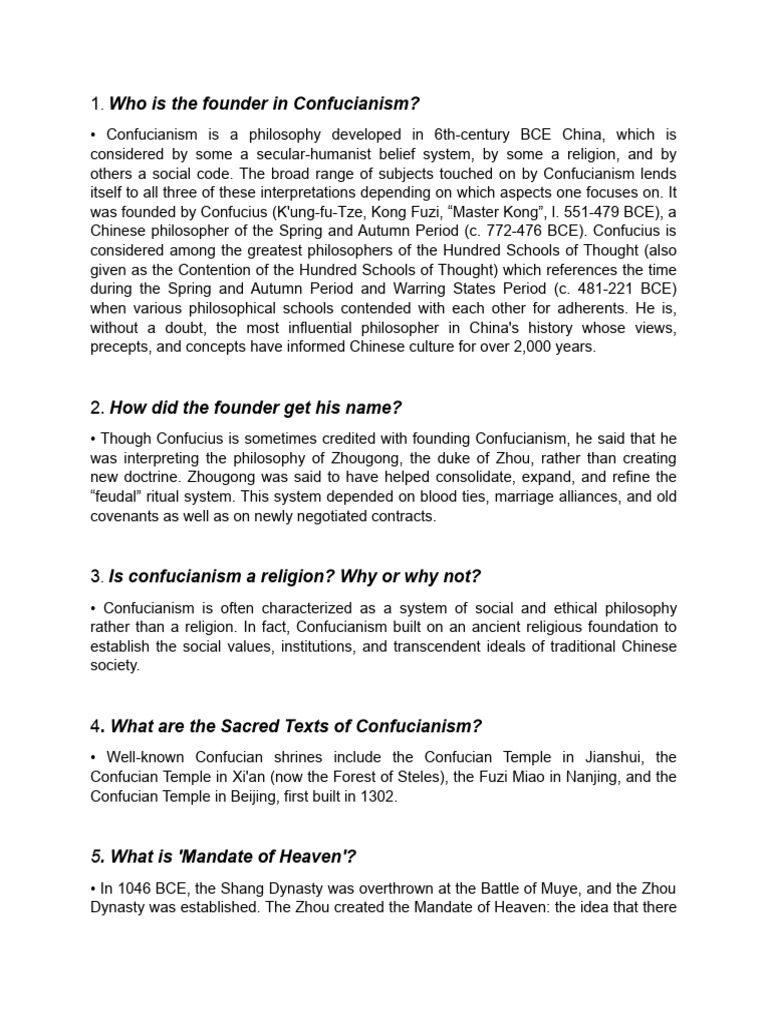 CONFUCIANISM | PDF | Confucianism | Confucius