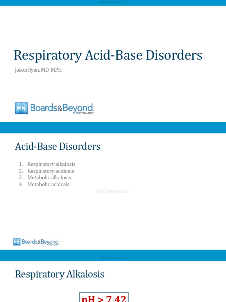 Respiratory Acid Base Disorders Atf Pdf Respiratory System