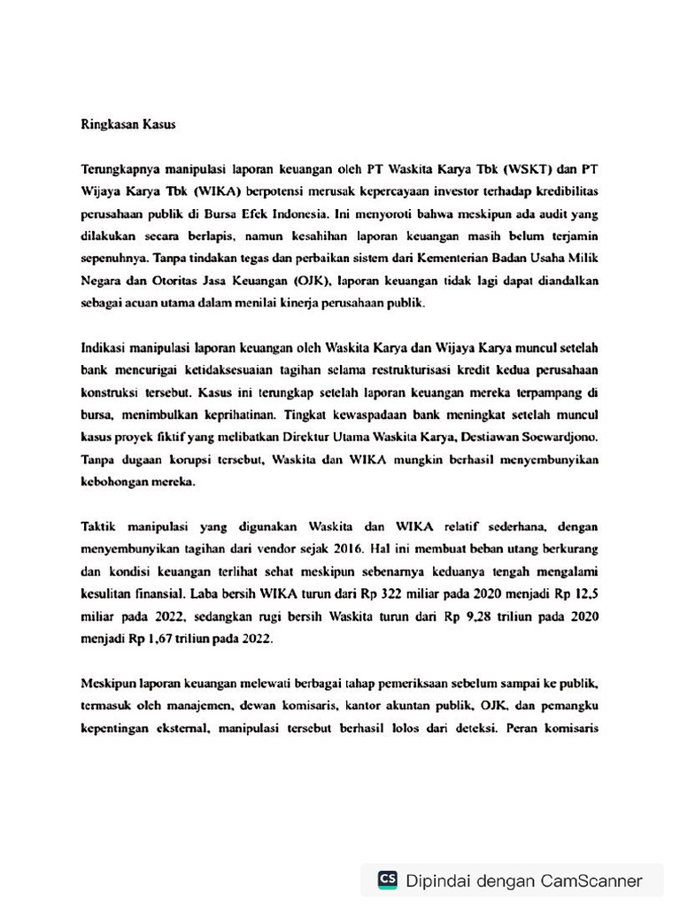 Ringkasan Kasus | PDF