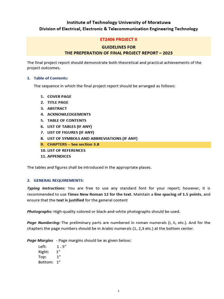 Guidelines For The Preparation of - Final Report - 2023 | Download Free PDF | World Wide Web ...