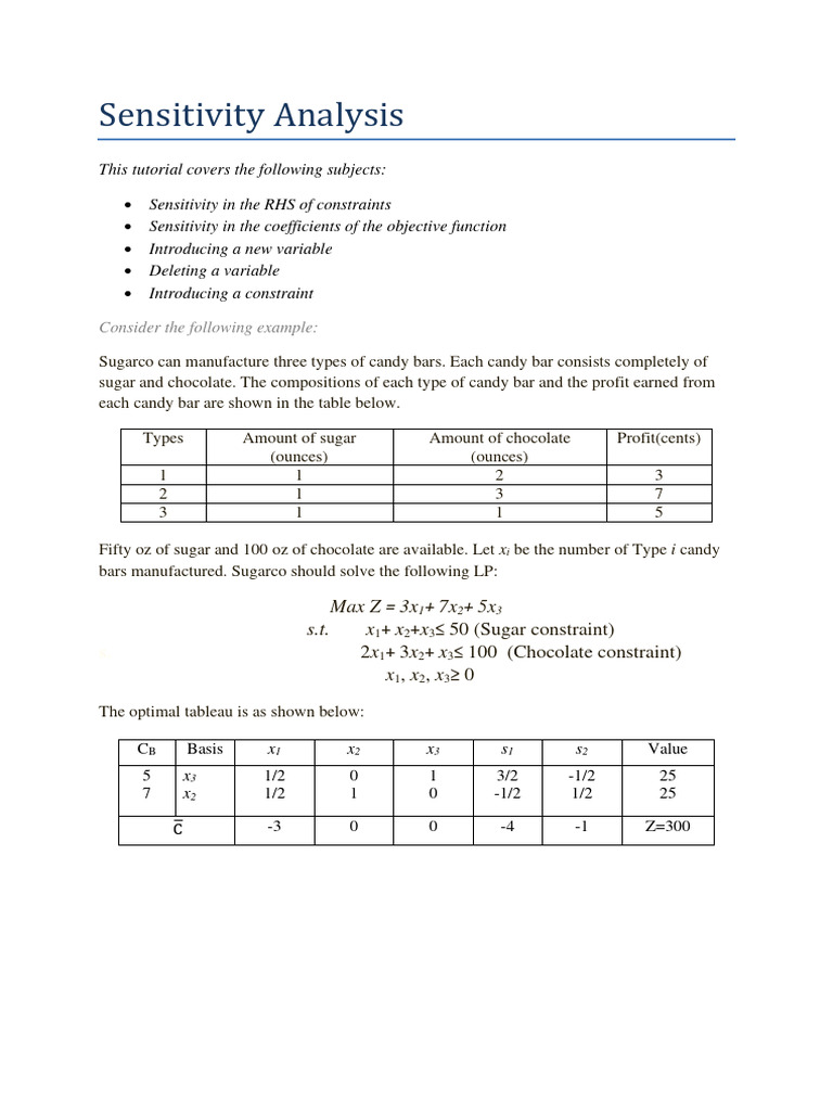 Sensitivity Analysis Step by Step Tutorial | PDF | Sensitivity Analysis | Theoretical Computer ...