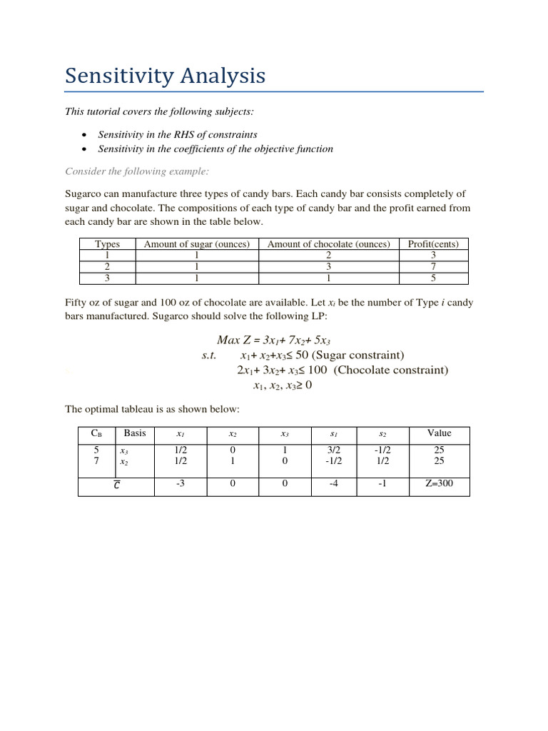 Sensitivity Analysis - Step - by - Step - Tutorial 2020 | PDF | Profit (Economics) | Prices