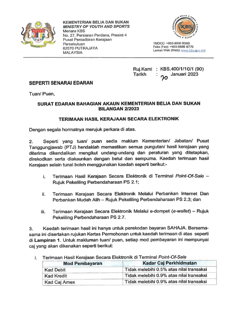 Surat Edaran Bil 2 2023 1 | PDF