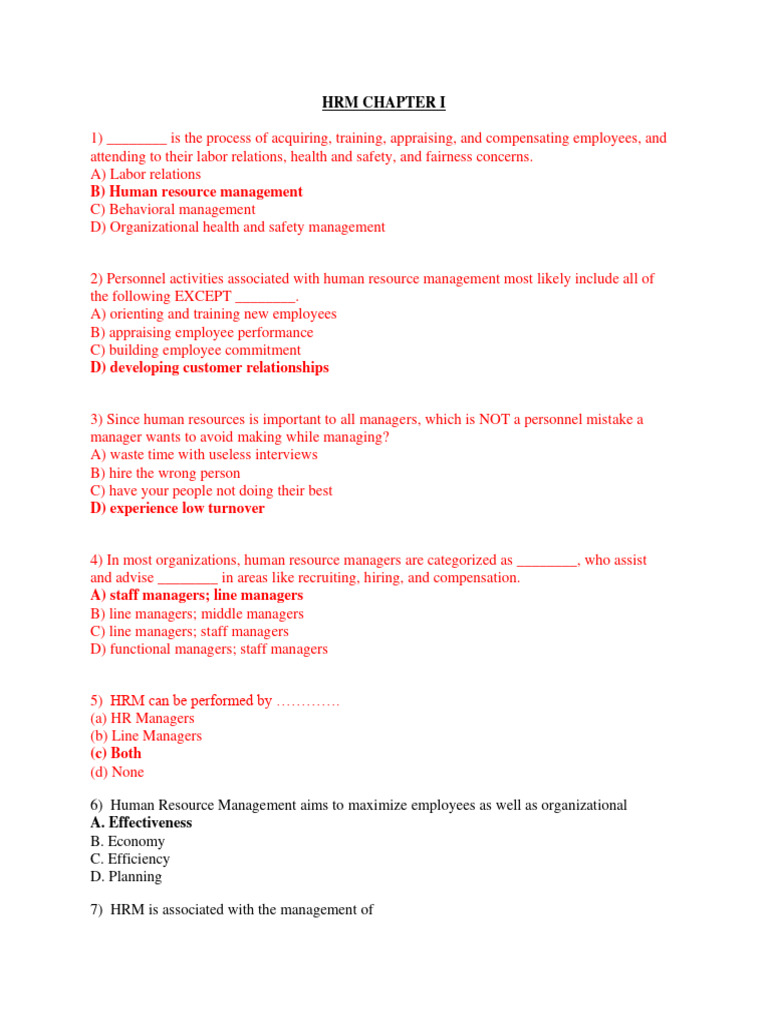 203 GC-09 Human Resources Management MCQ | PDF | Human Resource Management | Performance Appraisal