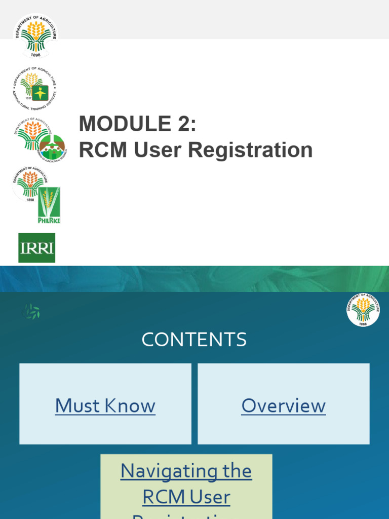 2 - RCM User Registration | PDF | Login | Password