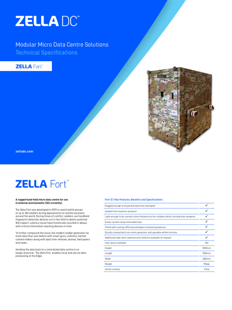 Zella Fort Tech Specs - March 2021 | PDF | Data Center | Computer Security