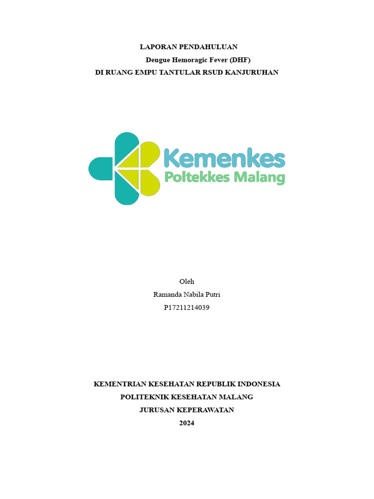 Laporan DHF pada Anak di RSUD Kanjuruhan | PDF | Sains & Matematika