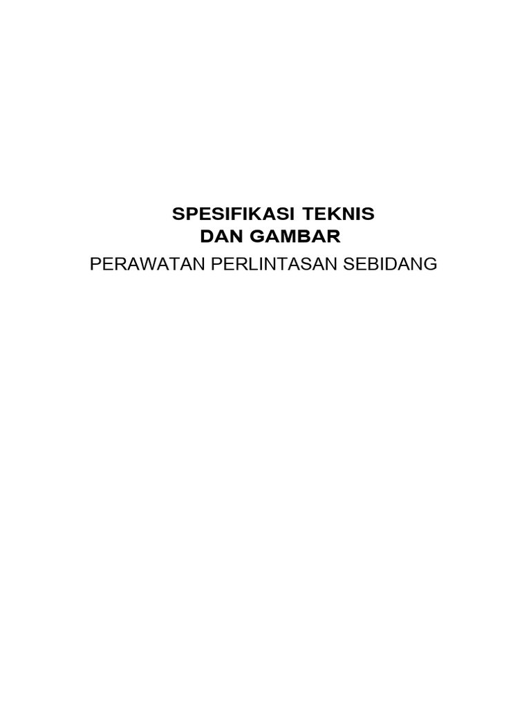 Perawatan Perlintasan Sebidang: Spesifikasi dan Prosedur | PDF