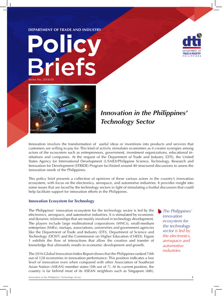 2018 05 Innovation in The Philippines Technology Sector | PDF ...
