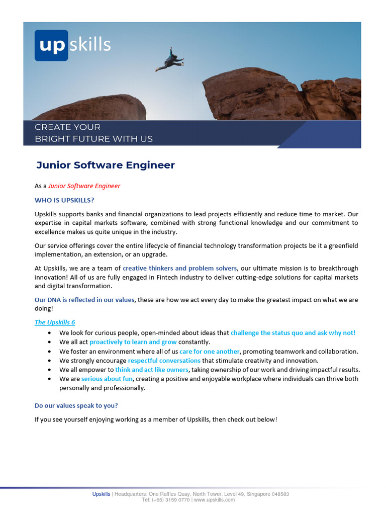 VN Upskills JD BackendEngineer | PDF | Agile Software Development | Computing