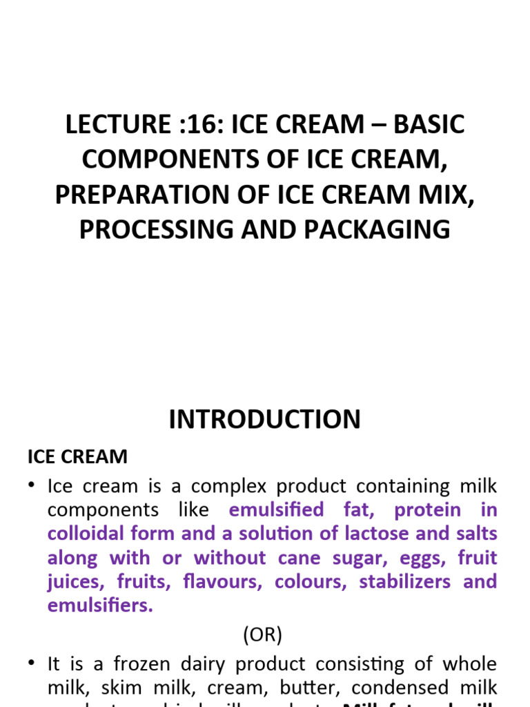 Ice cream | PDF | Ice Cream | Cream