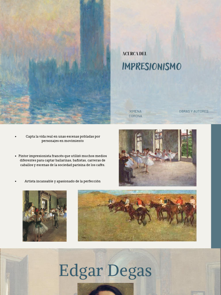 Impresionismo en El Arte | PDF | Impresionismo | Edgar Degas