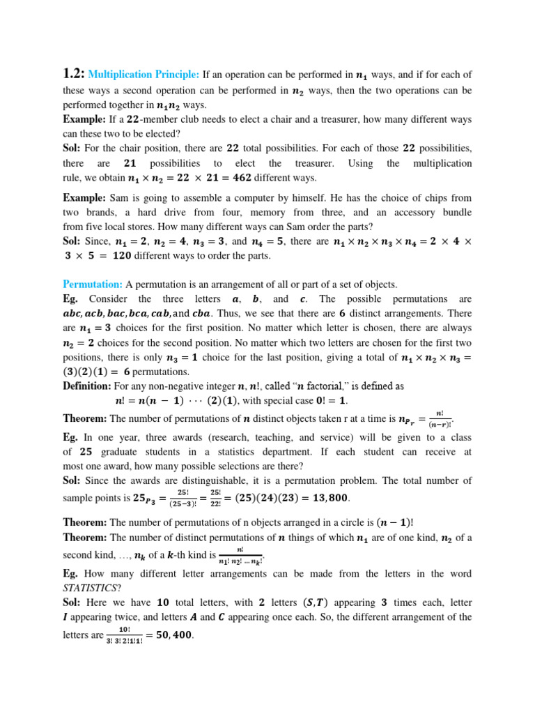 P3 - HTZ-1.3 Statistics and Probability | PDF | Probability | Permutation