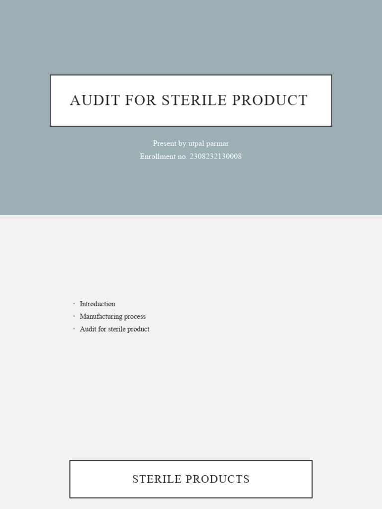 Sterile Audit | PDF | Sterilization (Microbiology) | Environmental ...