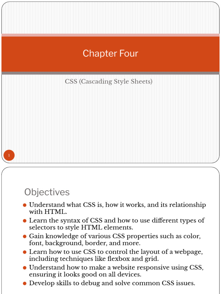 ch4 CSS - Part 1 | PDF | Html Element | Hypertext