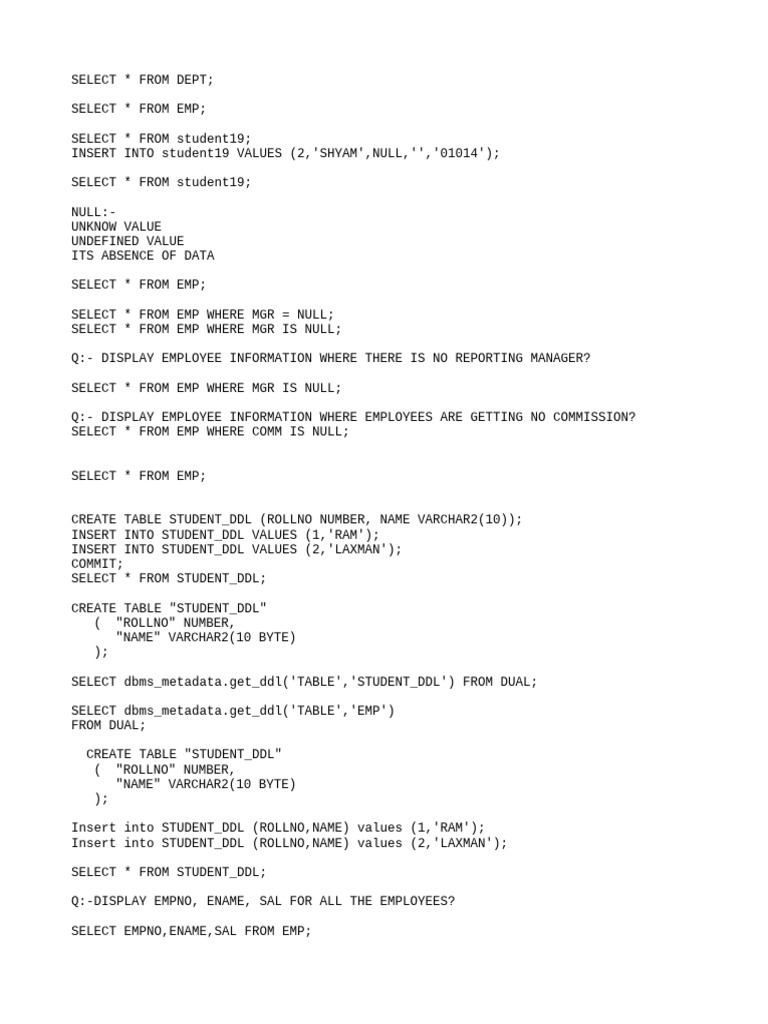 09.02.2024 NVL Coalesce Notepad | PDF | Sql | Computing