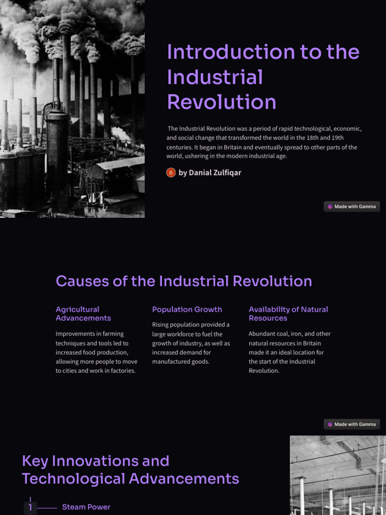 Introduction To The Industrial Revolution | PDF | Industrialisation ...
