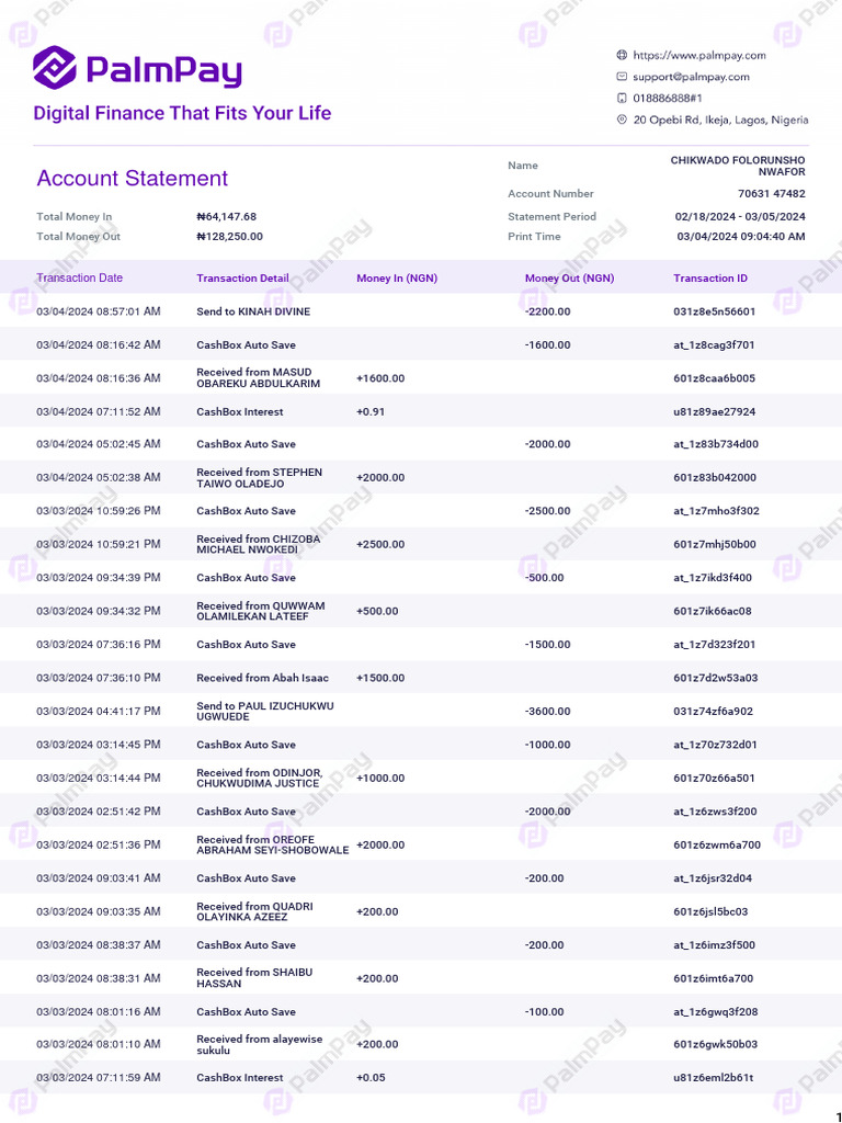 Statements Download - 20240304080440 | Download Free PDF | Money