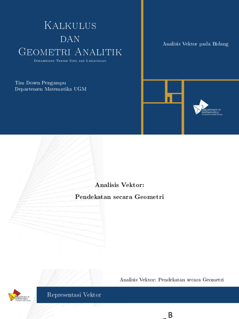 Analisis Vektor Geometri UGM | PDF