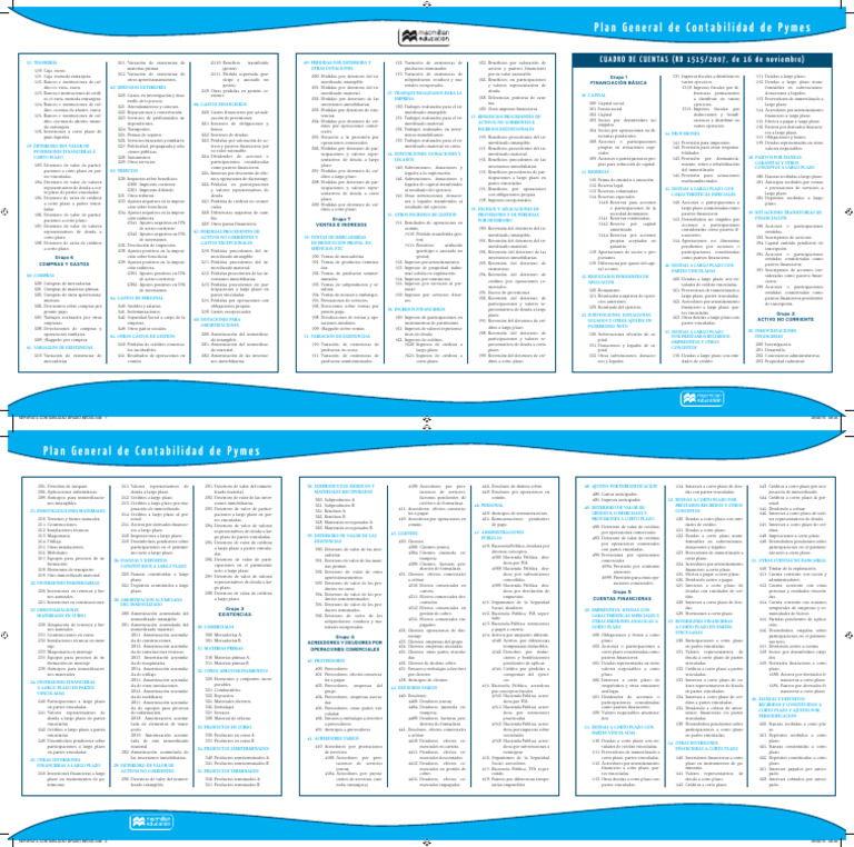 Plan General de Contabilidad de Pymes | PDF | Deuda | Bancos