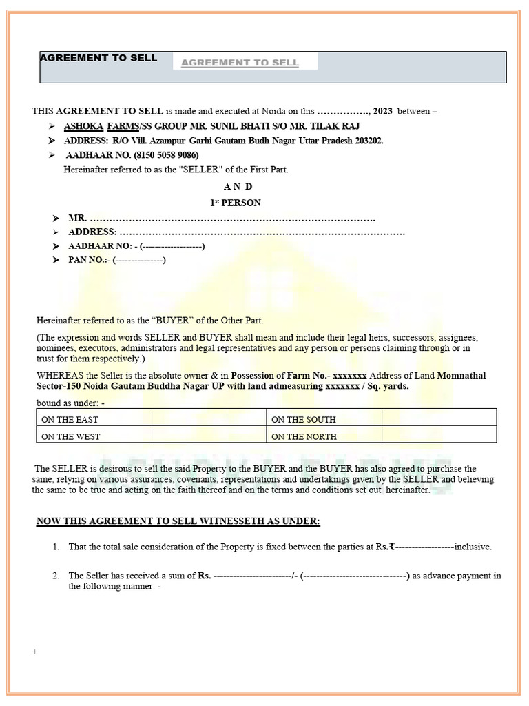ATS FORMAT ASHOKA FARMS Momnathal | PDF | Payments | Sales
