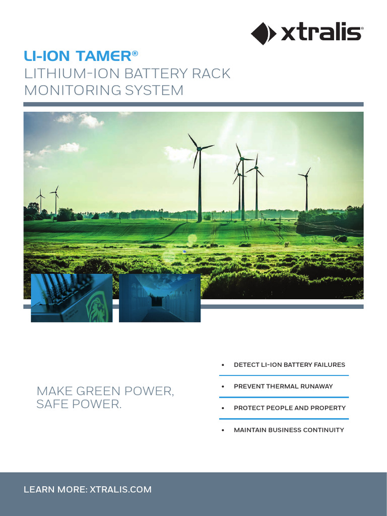00 Xtralis Li-Ion Tamer Off-Gas Detection Product Brochure A4 IE Lores | PDF | Lithium Ion ...