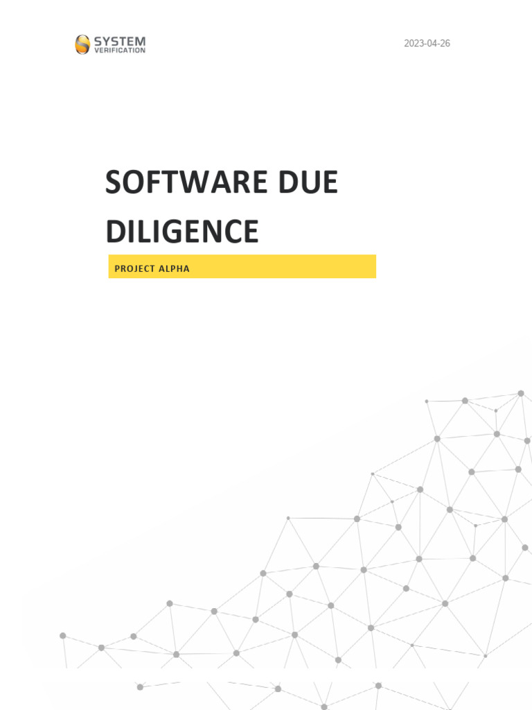 SW_Due_Diligence_report_Project_Alpha | PDF | Software Quality | Scrum (Software Development)