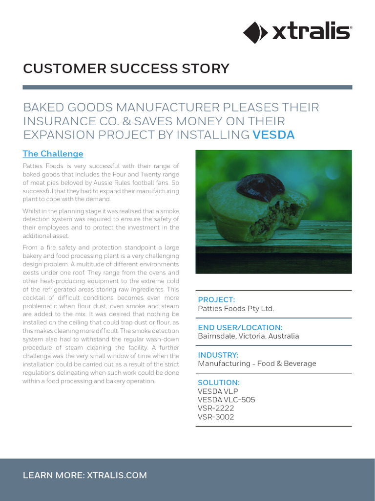 06 VESDA Patties Foods CSS A4 IE Lores | PDF | Safety