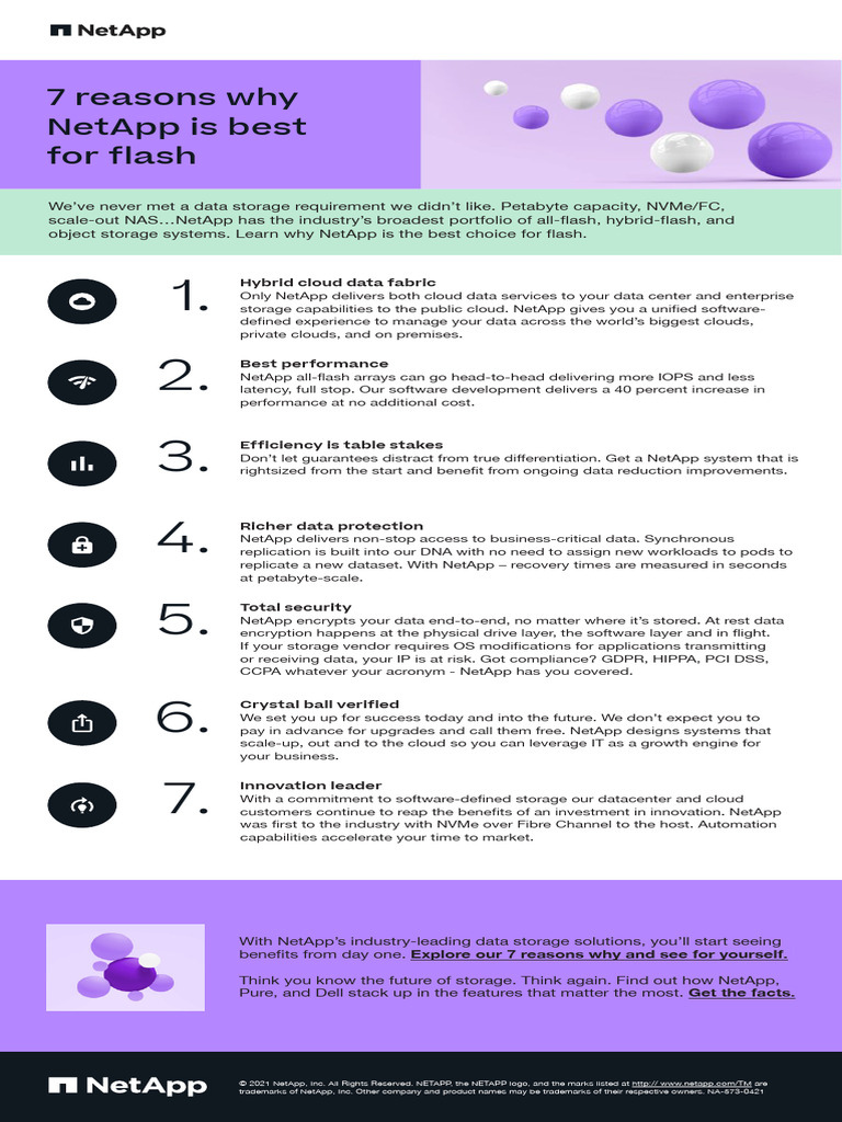 NetApp: Top Reasons for Flash Storage | PDF | Cloud Computing | Computer Architecture