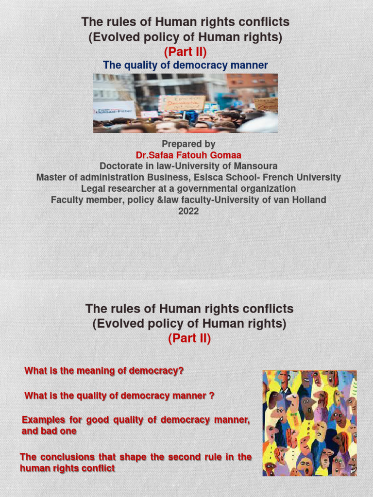 Human Rights Conflict Lecture Part II | PDF | Democracy | Political ...